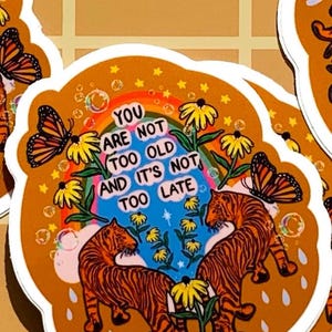 Tiger Sticker Mental Health Decal Daily Reminder Positive Quote About ...