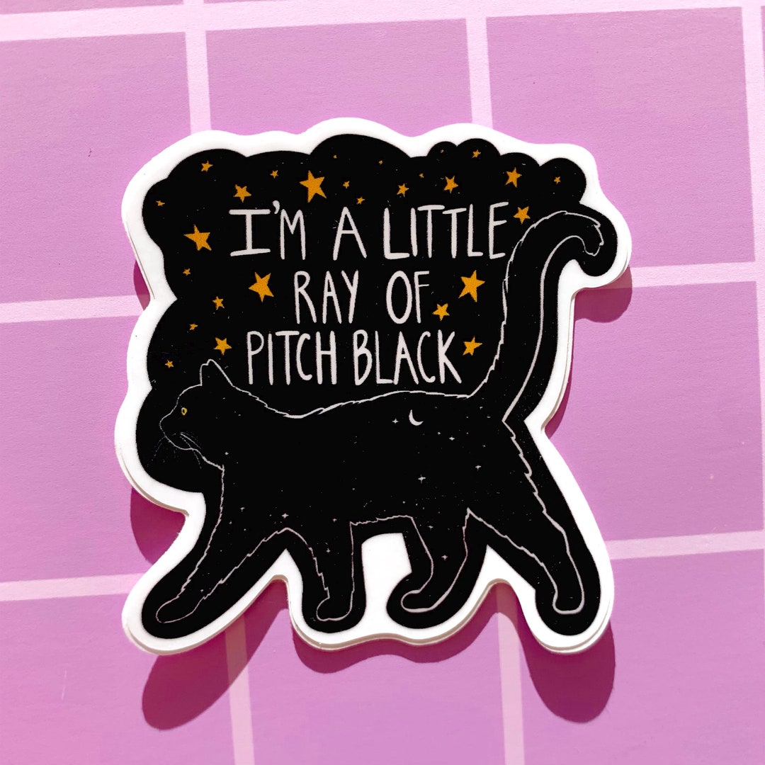 Black Cat Sticker Cute Halloween Lover Decal Witchy Car Bumper Ironic ...