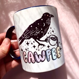 Punny Crow Mug Raven Coffee Cup Crow Themed Gift Coffee Humor Ironic ...