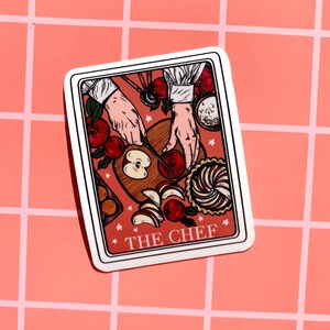 Chef Sticker Cooking Decal Cook Gift Culinary School Tarot Card Sticker ...