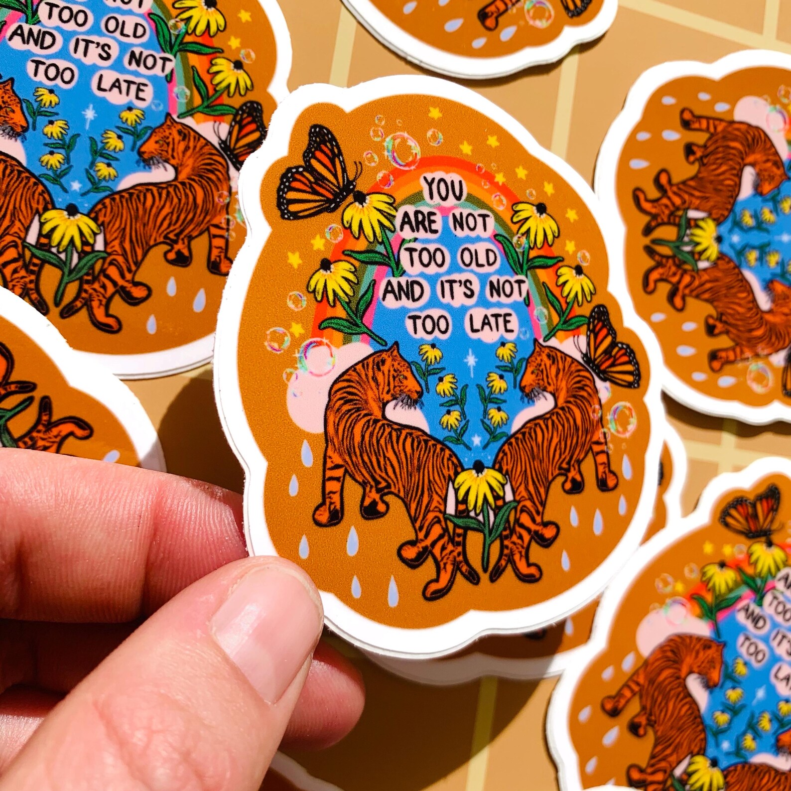 Tiger Sticker Mental Health Decal Daily Reminder Positive Quote About ...
