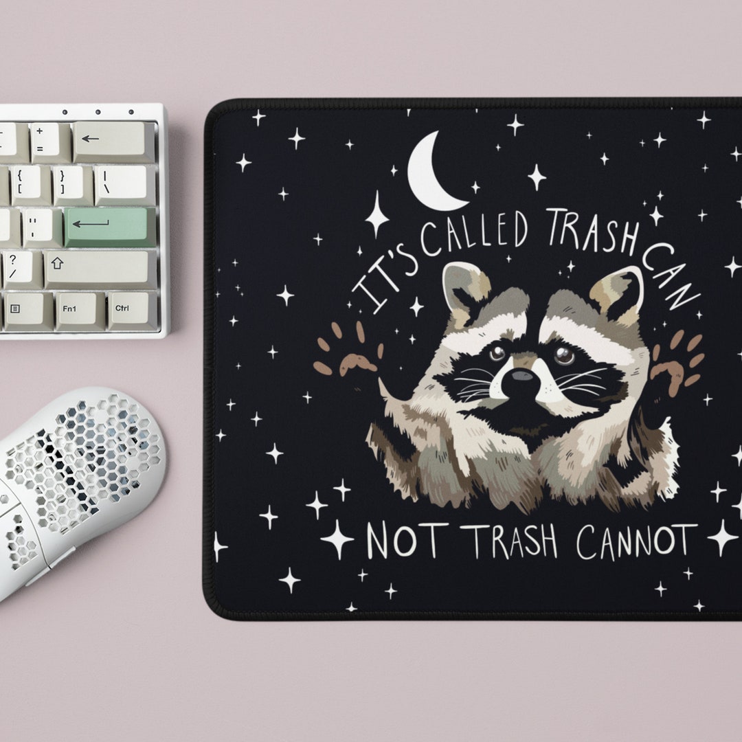 Raccoon Desk Mat Funny Motivation Desk Pad Unhinged Office Hilarious ...