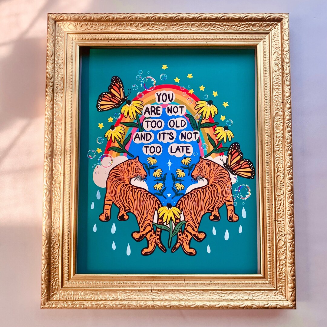 Wildflower Self Affirmation Art Print Floral Postcard Art Quirky Gift ...