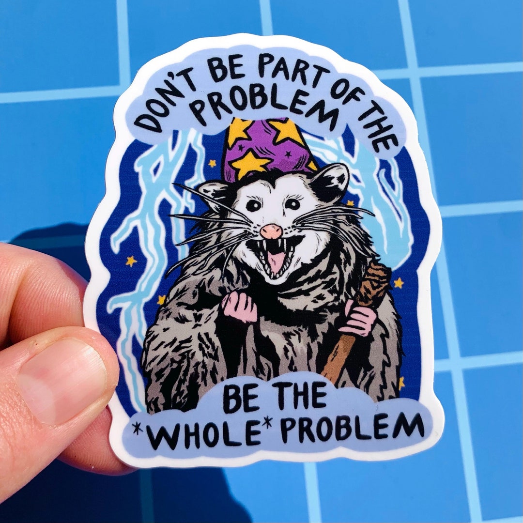 Possum Meme Sticker Opposum Decal Hillarious Gift Thinking of You Dark ...