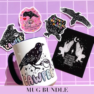 Punny Crow Mug Raven Coffee Cup Crow Themed Gift Coffee Humor Ironic ...