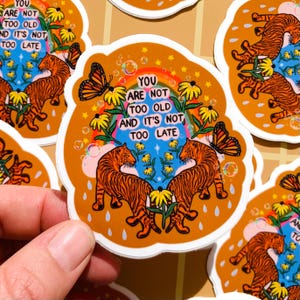 Tiger Sticker Mental Health Decal Daily Reminder Positive Quote About ...