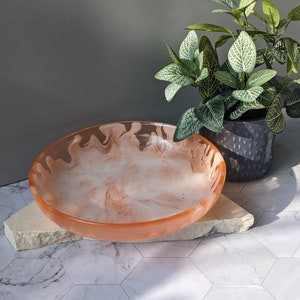 Colourful Resin Plates, Handmade Resin Serving Dish, Round Kitchen ...