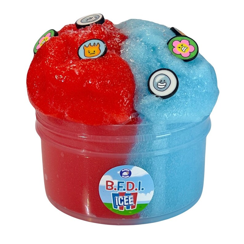 BFDI Icee 7oz. Scented Slime W Firey Bubble Flower Fimo - Etsy