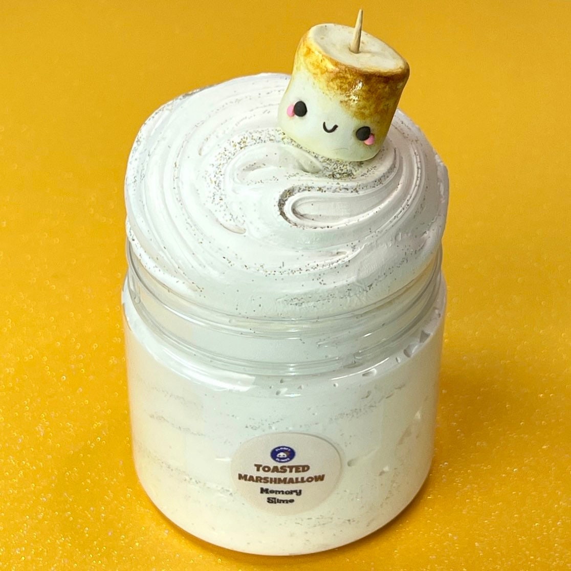 Toasted Marshmallow Memory Foam Scented Fluffy Slime W/ Kawaii - Etsy