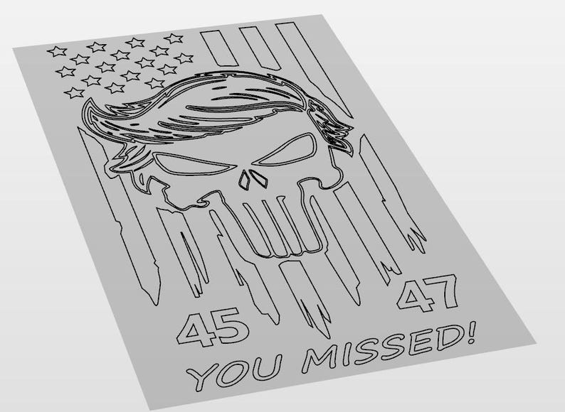 TRUMP PUNISHER 45 47 Vector Files - Etsy
