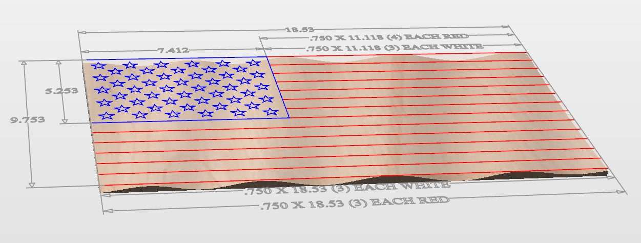 Wavy American Flag Digital Files - Etsy