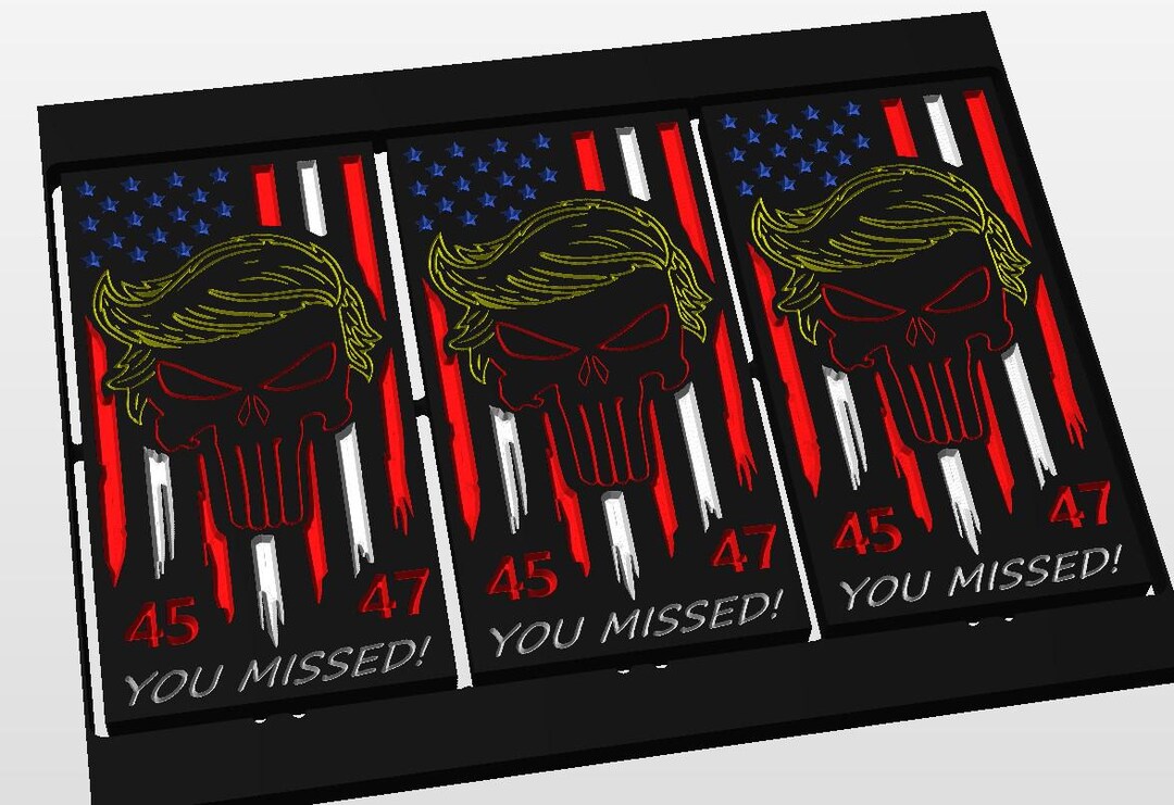 TRUMP PUNISHER 45 47 Vector Files - Etsy