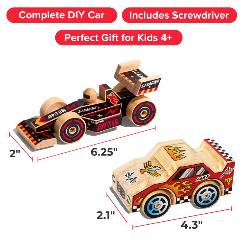 DIY Wooden Race Car Kit: F1 & Nascar Styles - Woodworking Project - Etsy