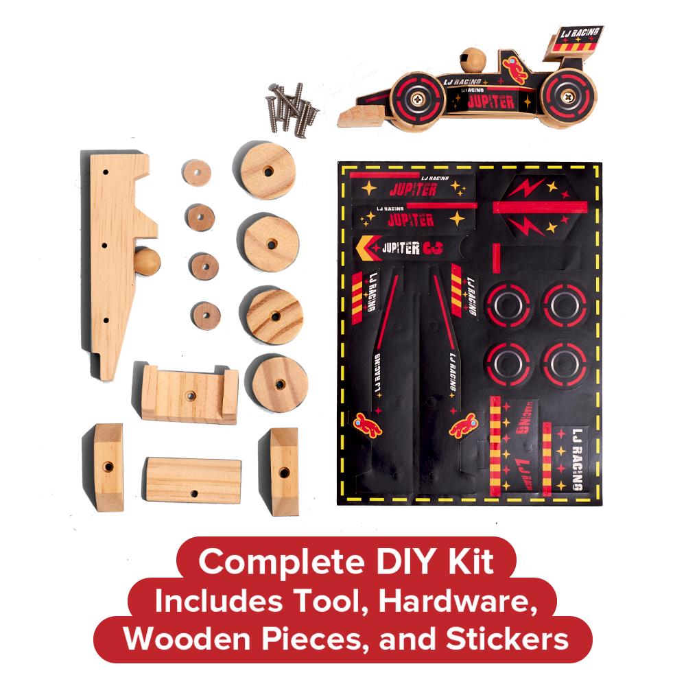 DIY Wooden Race Car With Stickers (open Wheel Type) Inspired by F1 ...