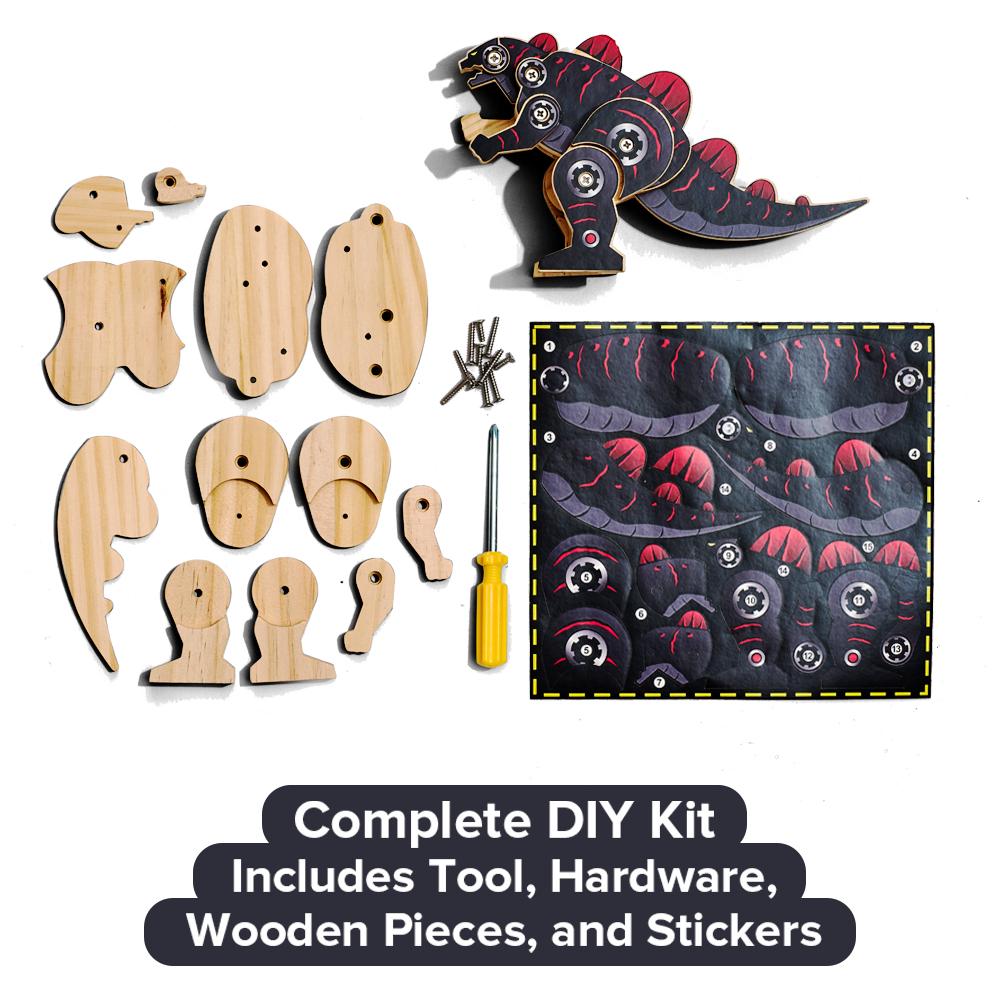 DIY Wooden Monster Kit: Godzilla Style Craft With Stickers - Etsy