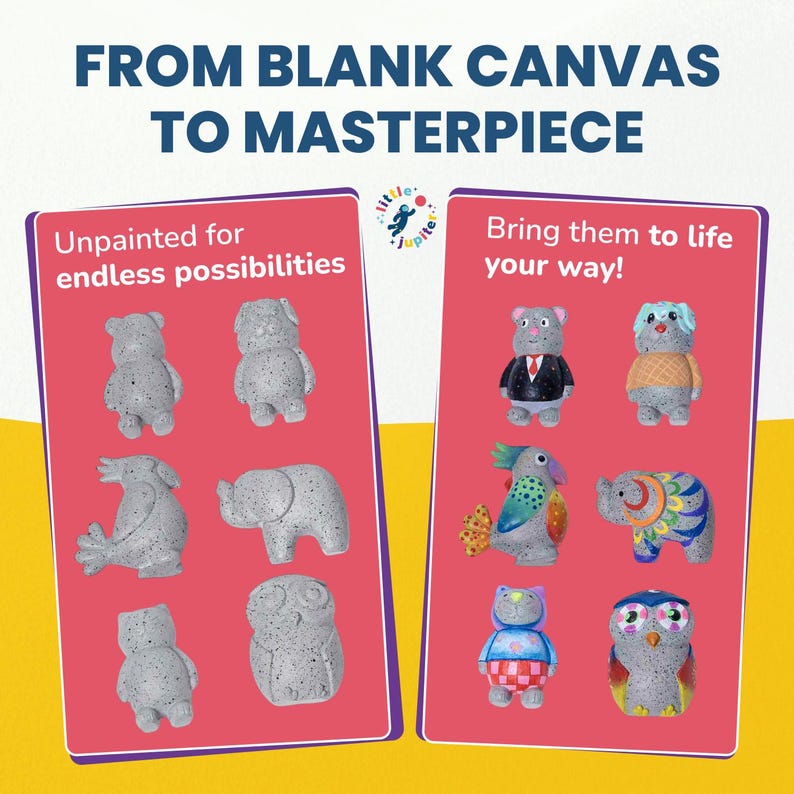 DIY Animal Resin Painting Kit: Rock Buddies Craft for Kids (3-12) - Etsy