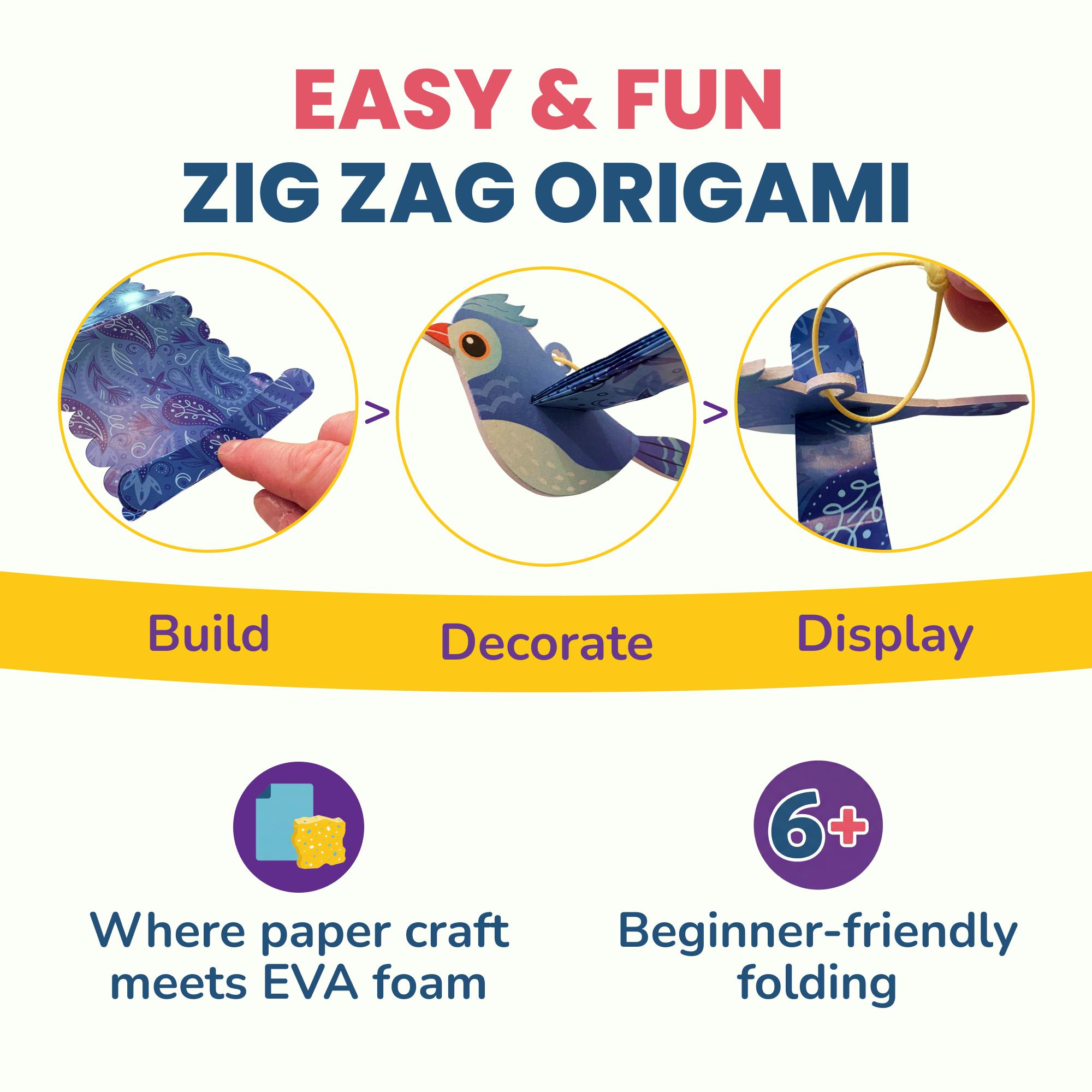 DIY Zig Zag Origami - EVA Foam & Paper Craft Kit (builds 20pcs ...