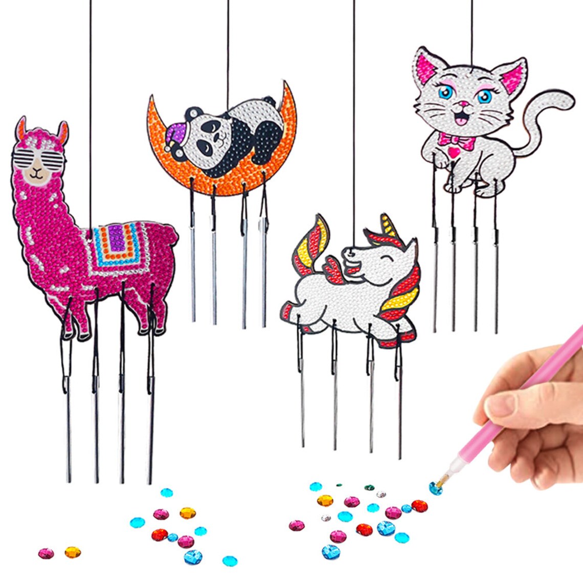 Diamond Painting DIY Wind Chimes for Kids (4pcs) - Etsy