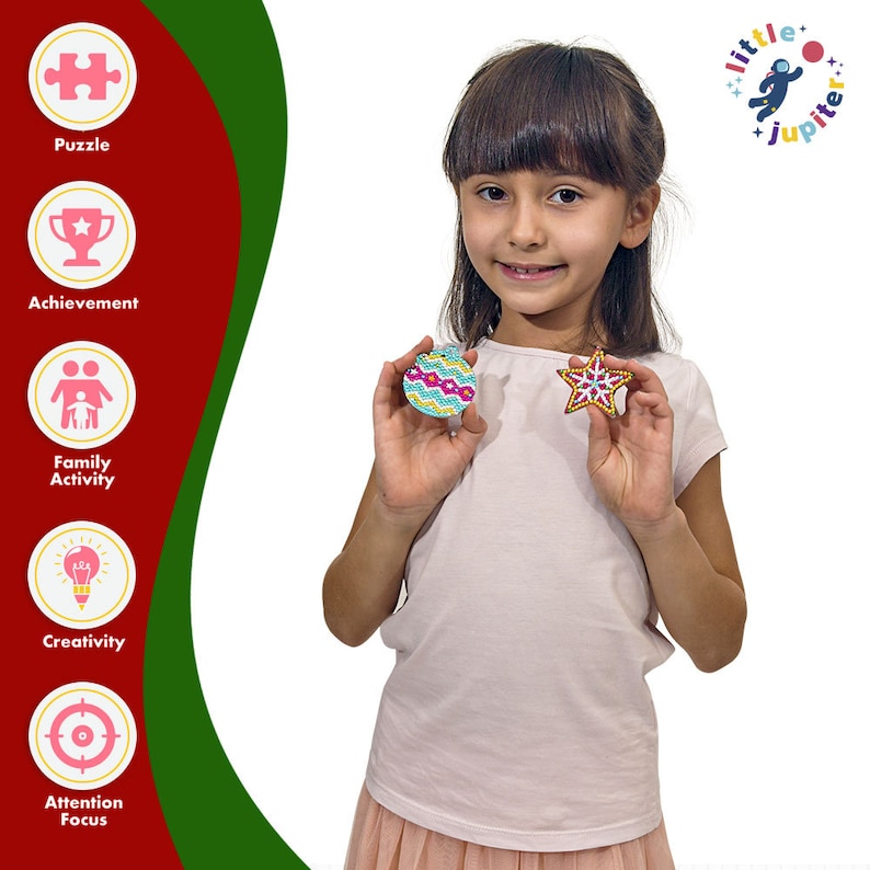 Diamond Art Christmas Ornament & Magnet Set - Etsy