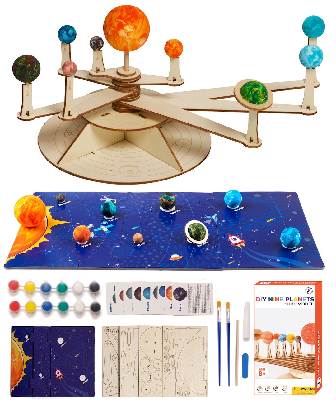 Kit de maqueta del sistema solar: Manualidad de pintura de nueve ...