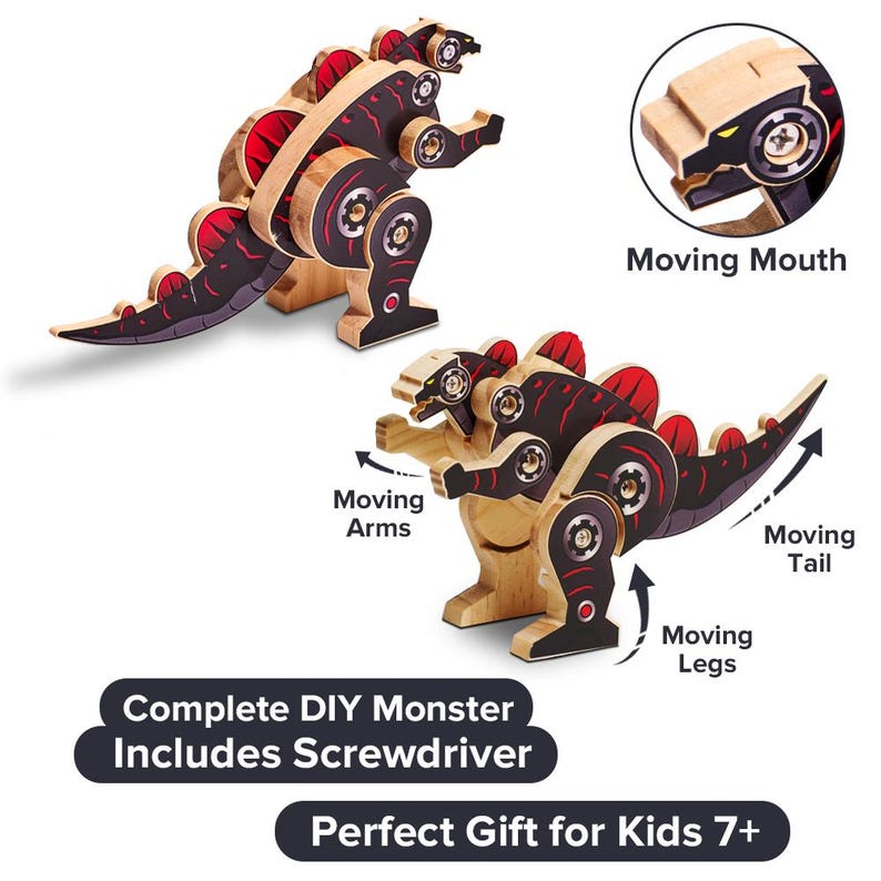 DIY Wooden Monster Kit: Godzilla Style Craft With Stickers - Etsy