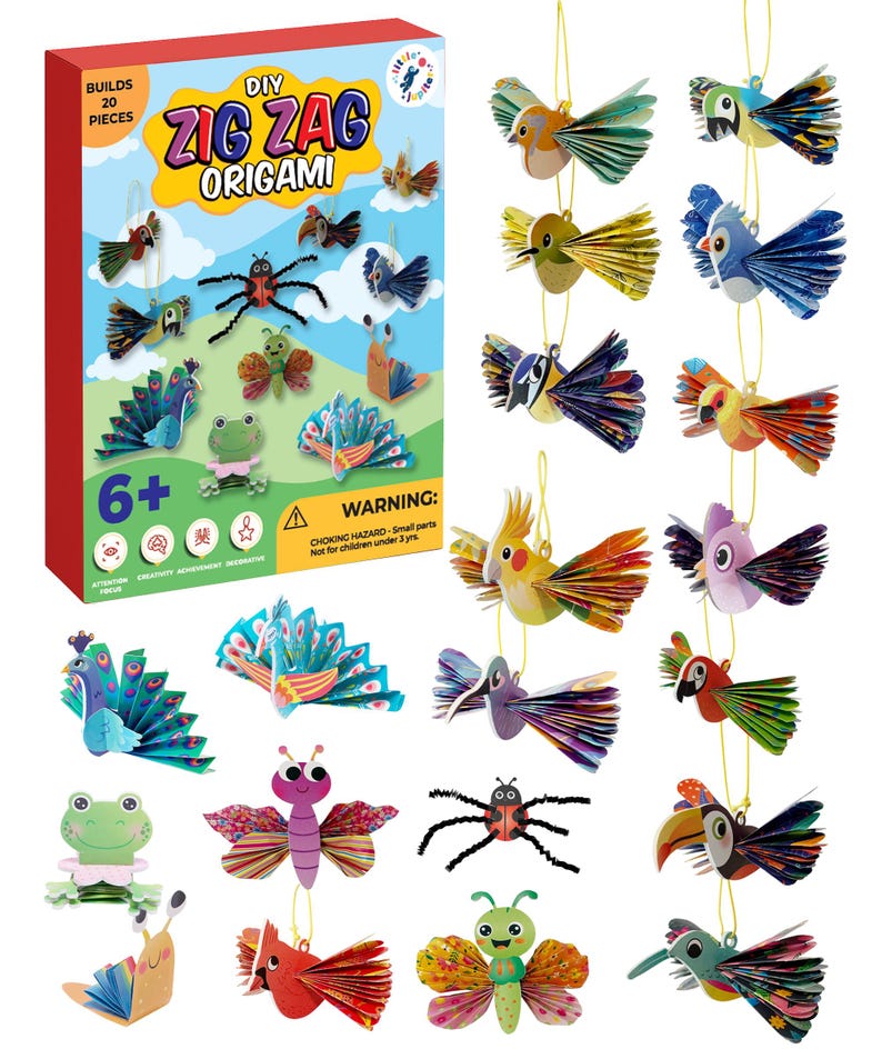 DIY Zig Zag Origami - EVA Foam & Paper Craft Kit (builds 20pcs ...