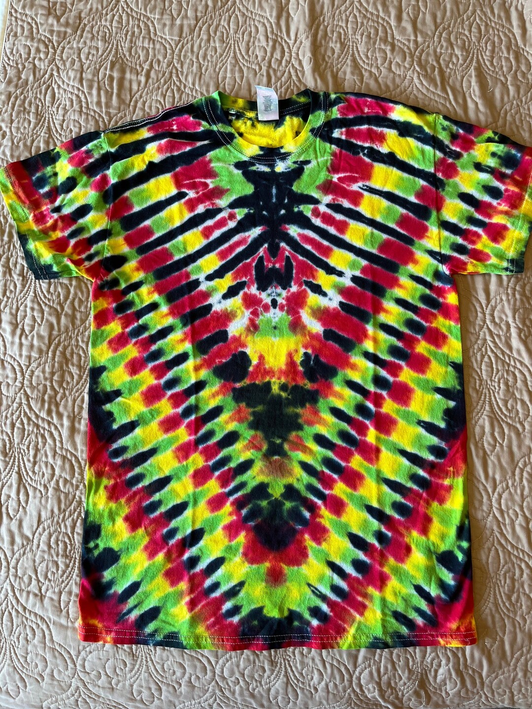 Rasta Inspired Tie Dye Shirt. Medium. - Etsy