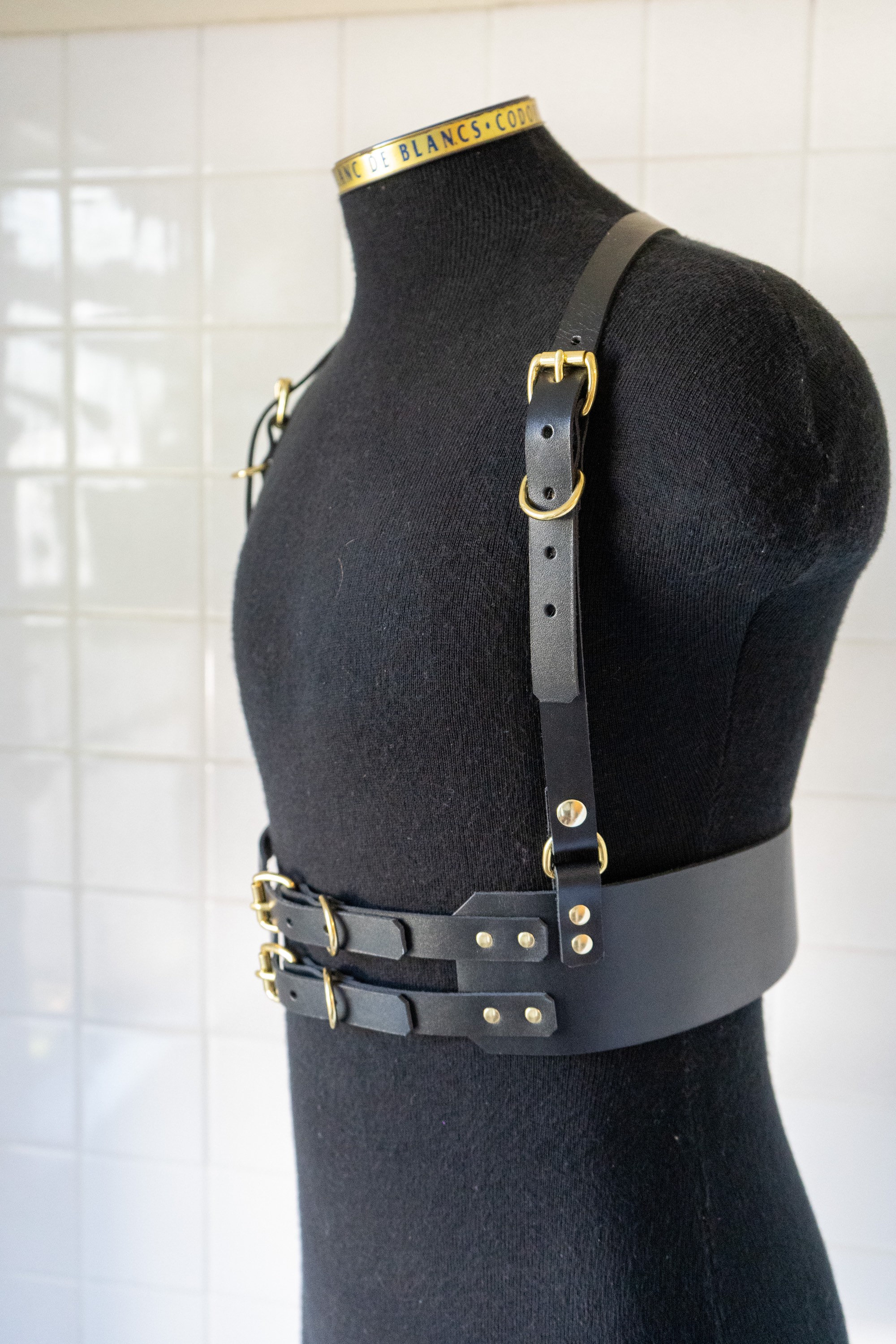 Corset Harness - Solid Brass - Full Grain Leather - Etsy
