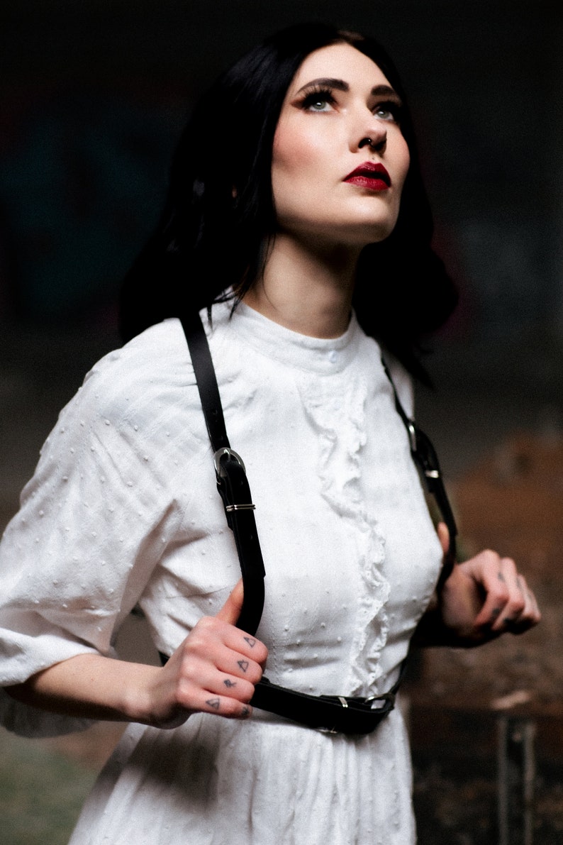 Athena II - Leather Chest Harness - Full Grain Latigo Leather ...