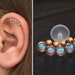 Bioflex Cartilage Curved Earring Opal, Helix Earring, Cartilage Stud ...