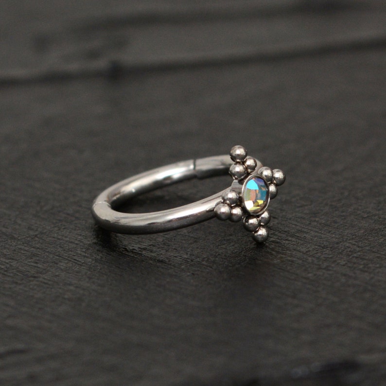 Forward Helix Earring Titanium CZ Tragus Earring 18g 16g - Etsy