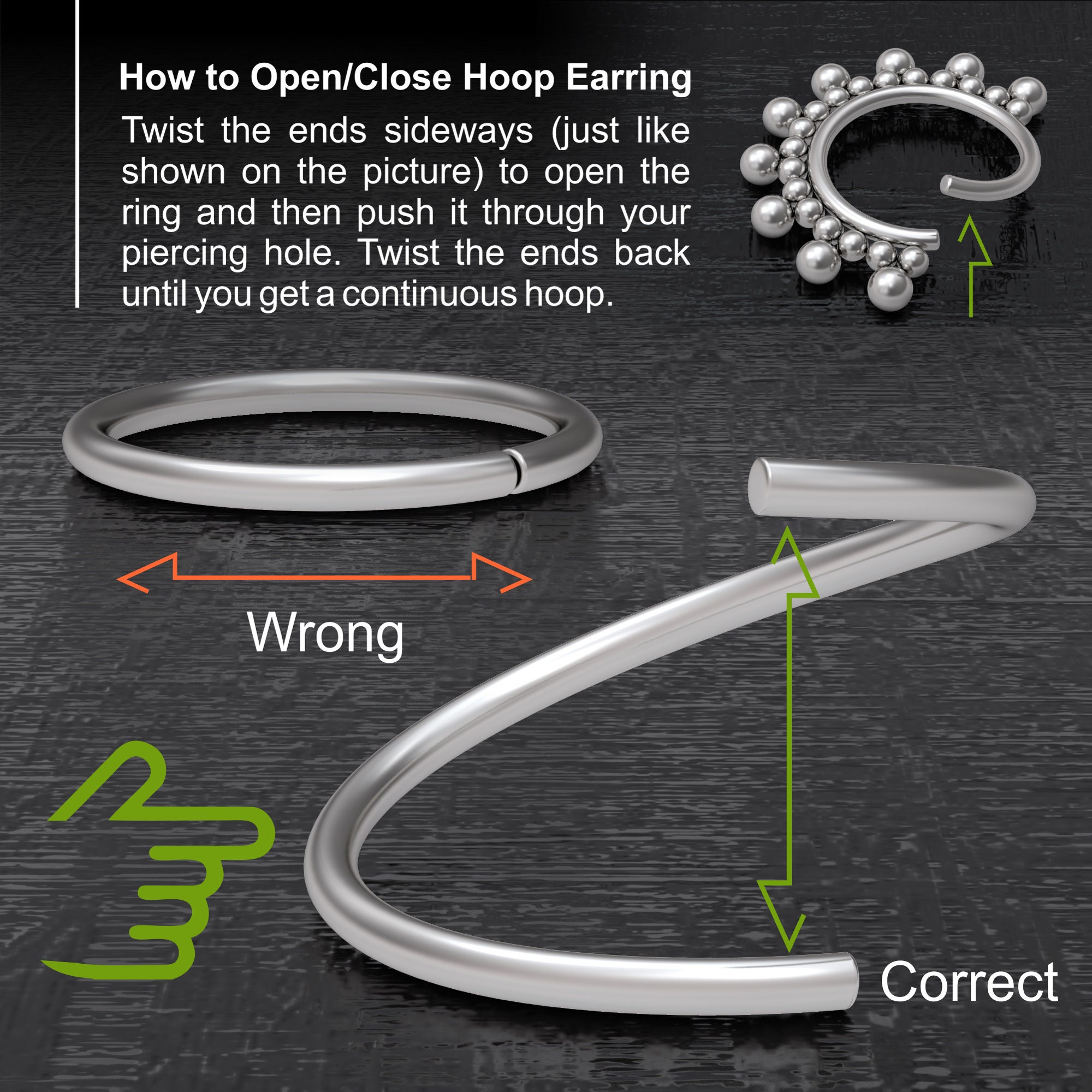 CZ Nose Ring Titanium Implant Grade Nose Piercing 22g 20g | Etsy