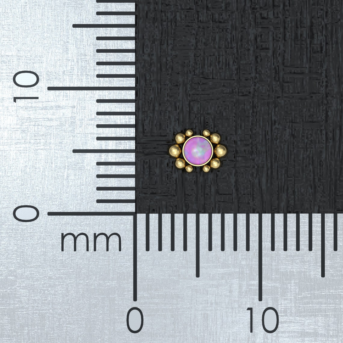 Opal Dermal Piercing Surgical Steel Dermal Top Internally | Etsy