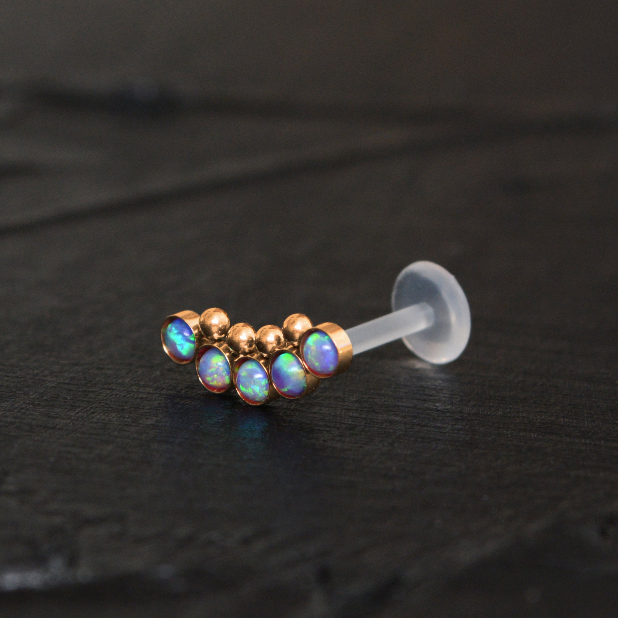 Bioflex Cartilage Curved Earring Opal Helix Earring - Etsy