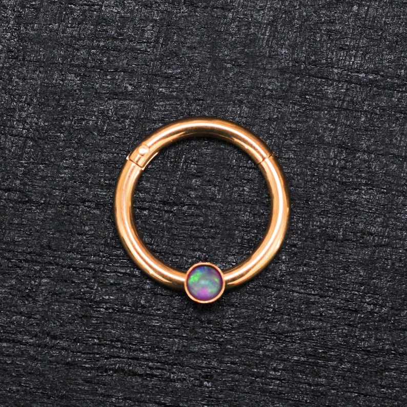Daith Earring Surgical Steel Opal Septum Ring 16g Septum - Etsy