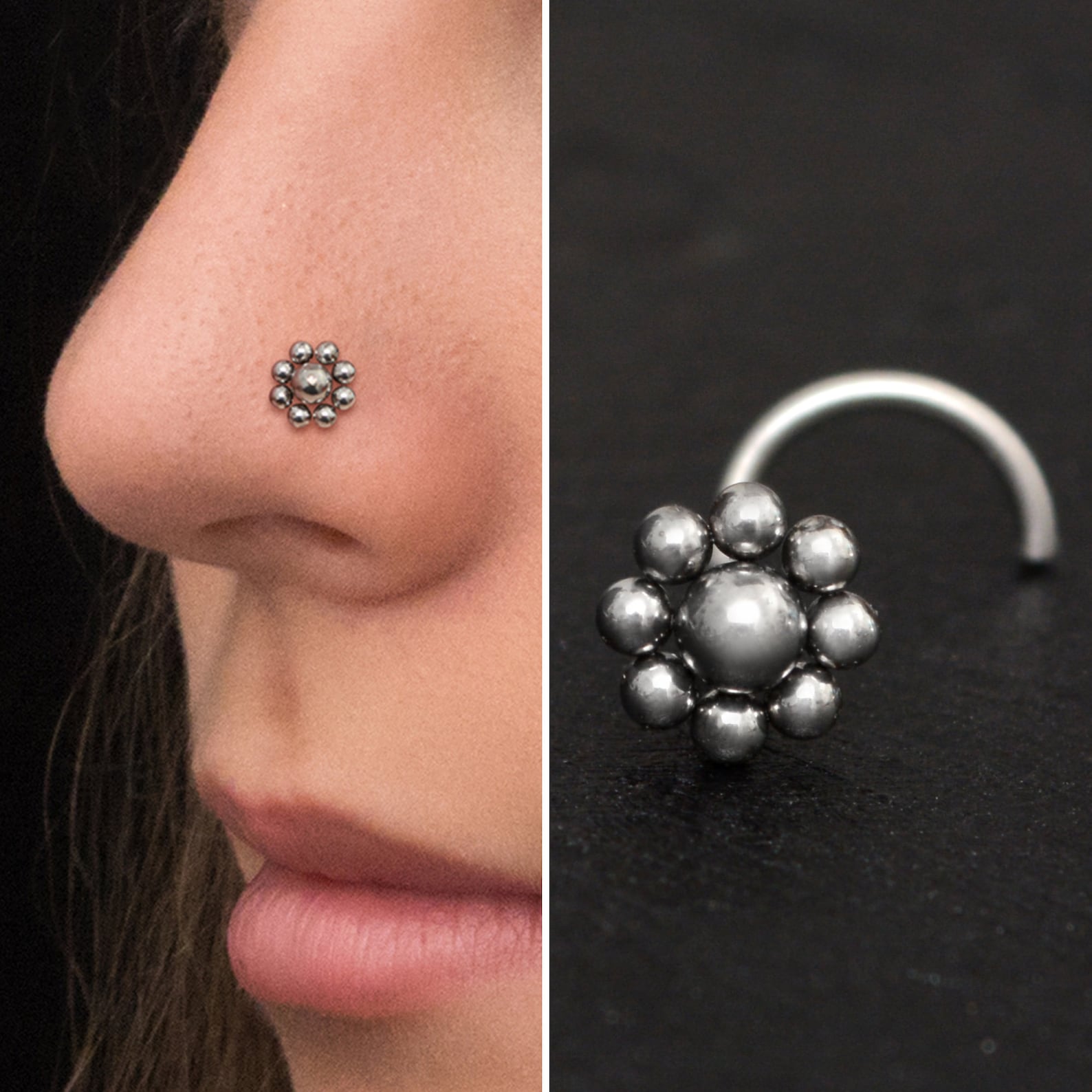 Titanium Nose Screw Stud Nose Bone Stud Implant Grade Nose - Etsy