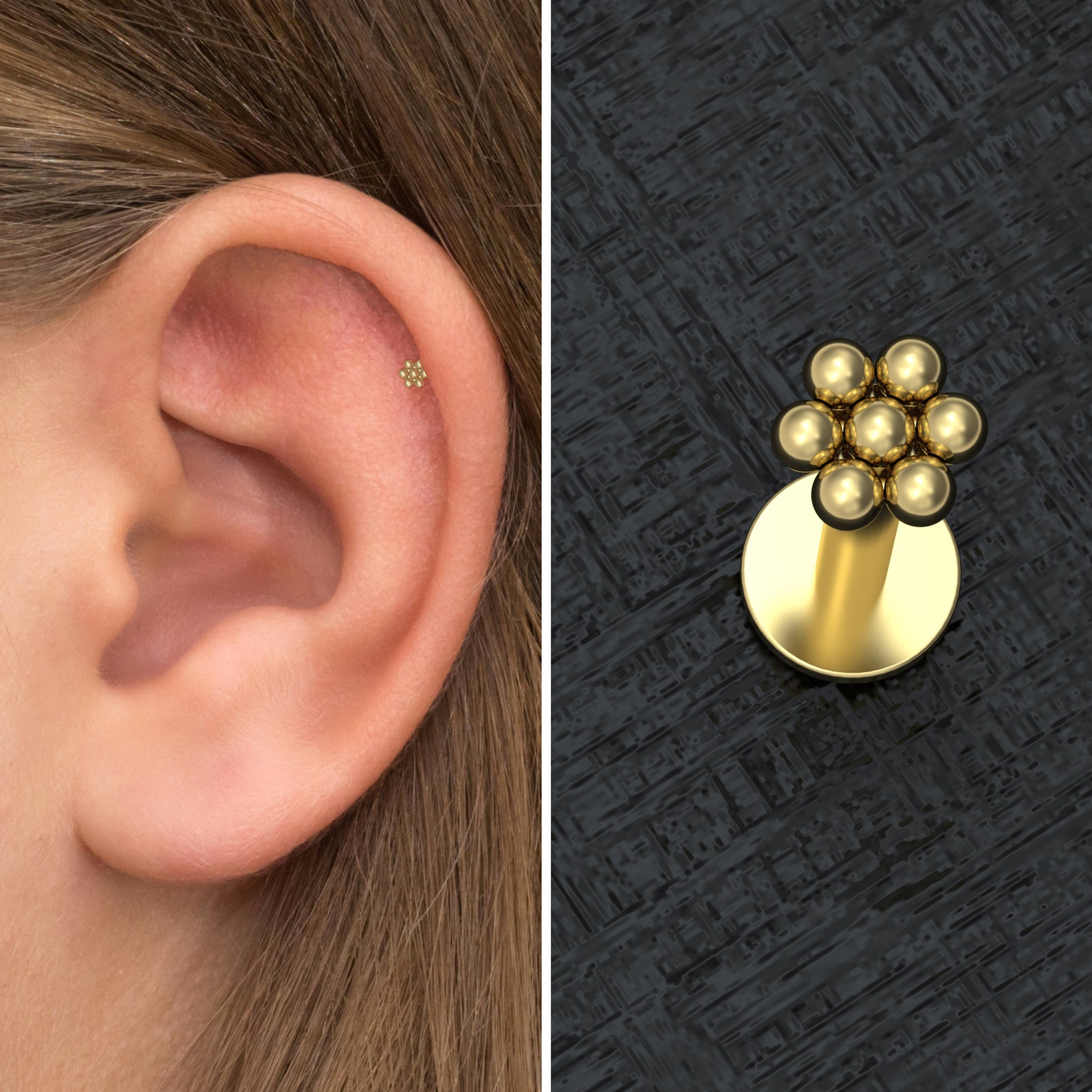 Forward Helix Earring Surgical Steel Tragus Stud Cartilage | Etsy