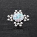 Internally Threaded Dermal Top Surgical Steel, Opal Dermal Piercing 16g ...