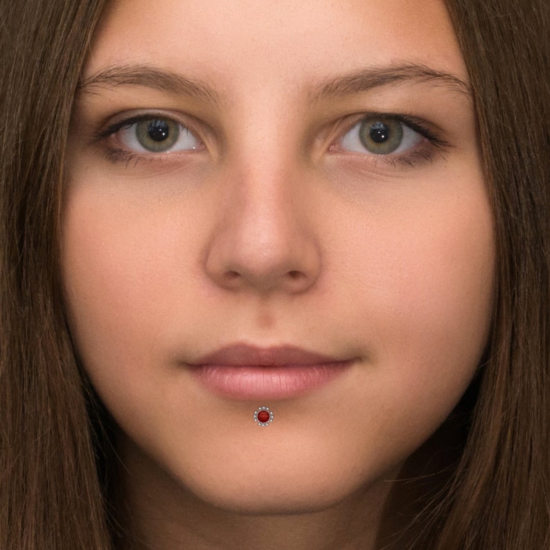 CZ Lip Labret Medusa Piercing Bioflex Labret Jewelry Medusa | Etsy