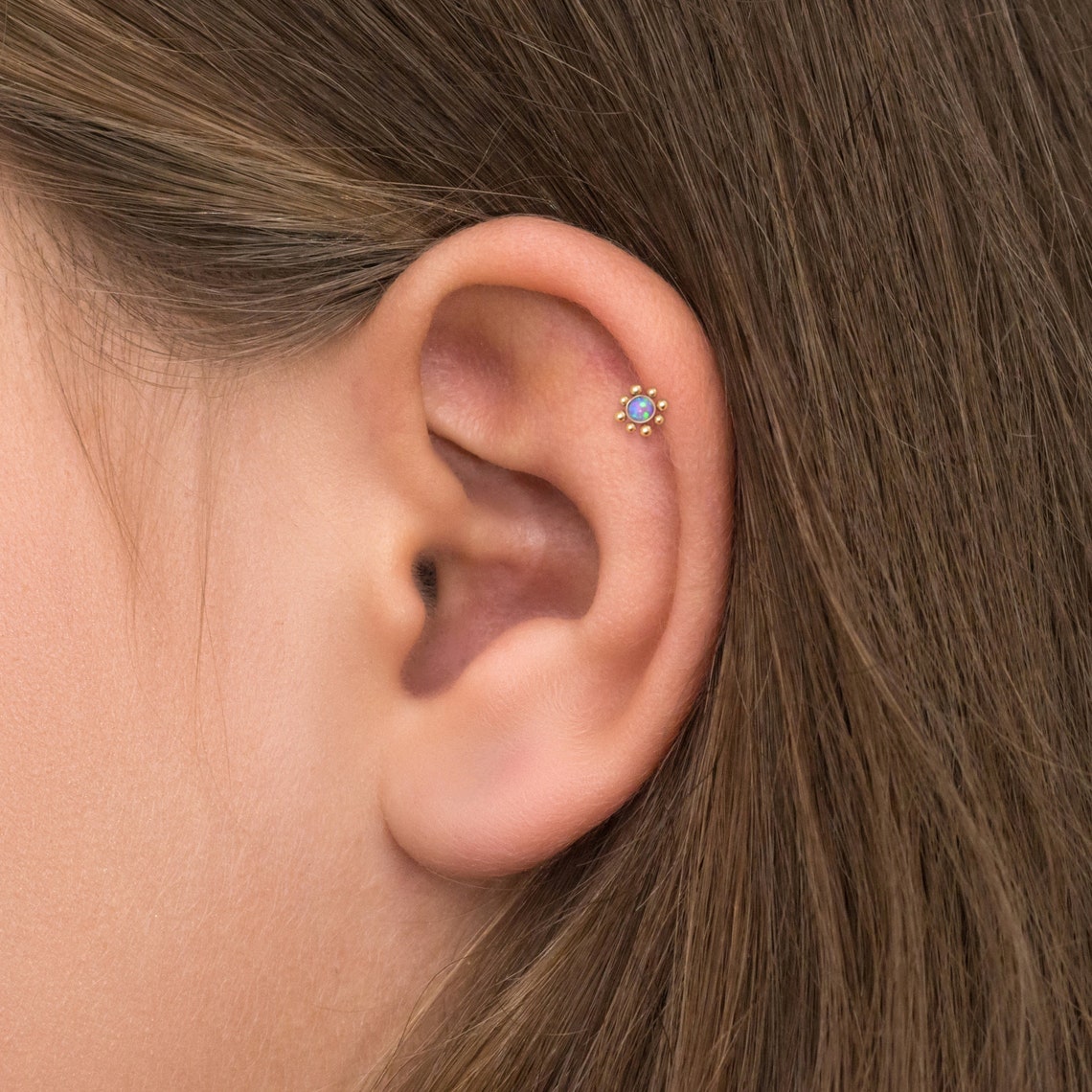 Flat Back Cartilage Earring Stud Surgical Steel Tragus Ring - Etsy