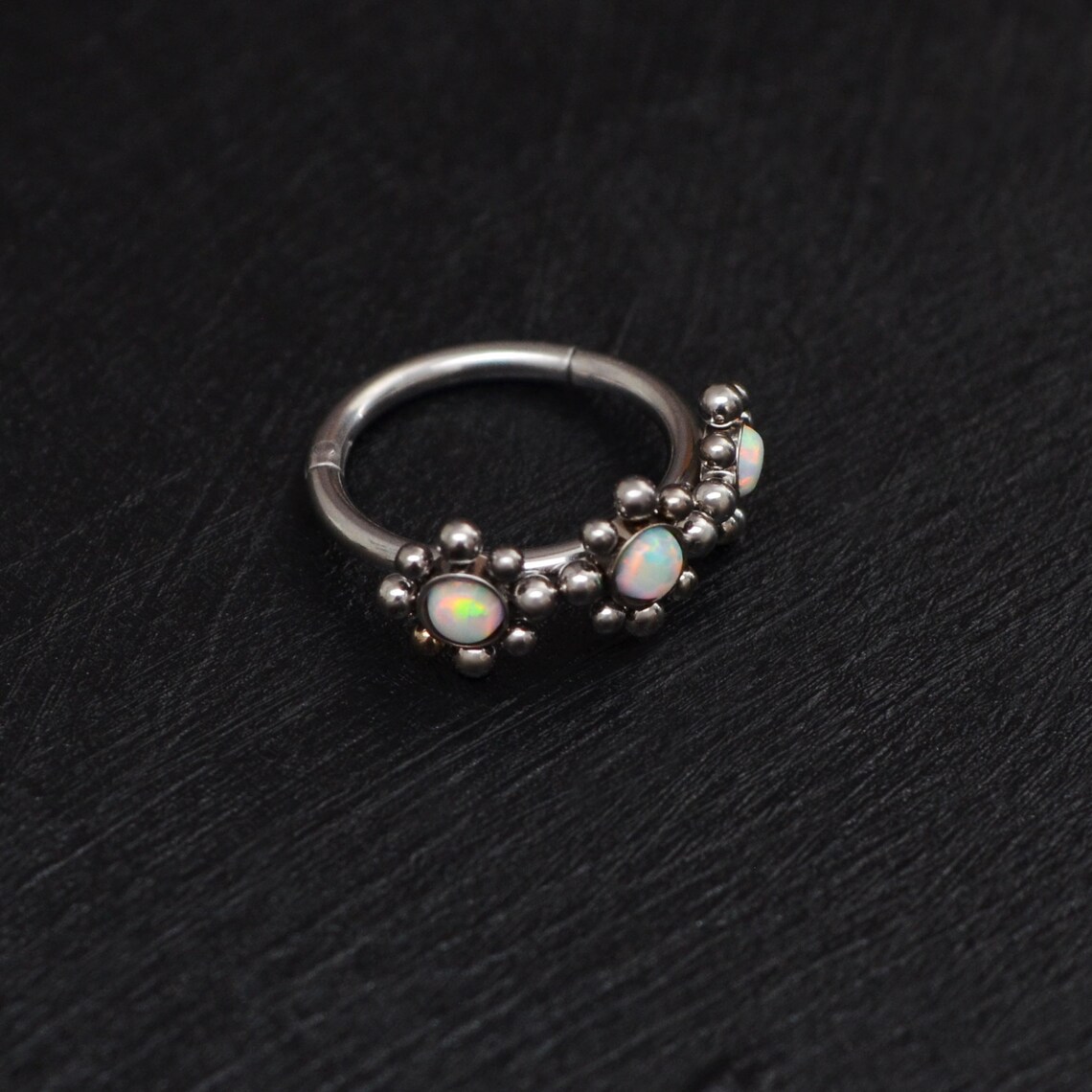 Forward Helix Earring Titanium Opal Tragus Earring 18g 16g | Etsy