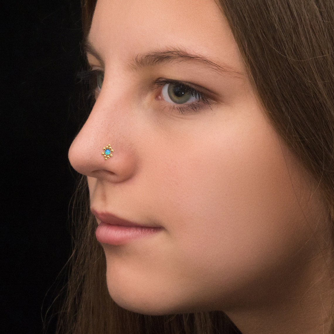 Opal Nose Bone Stud Surgical Steel Nose Stud Ring Nose | Etsy