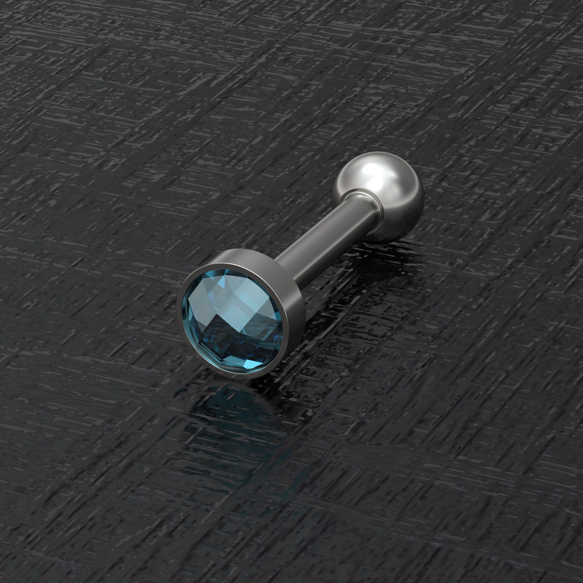 CZ Tragus Piercing Jewelry Titanium Cartilage Bar Implant | Etsy