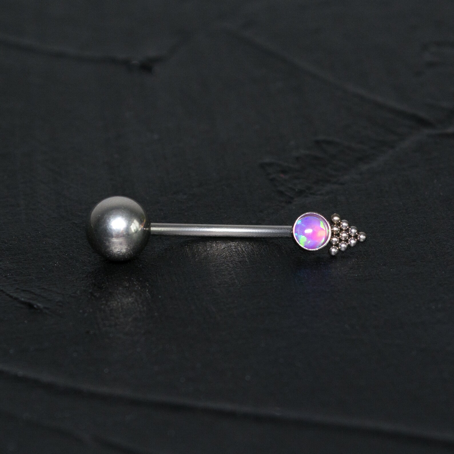 Titanium Belly Ring Opal Belly Button Ring 16g 14g Navel - Etsy