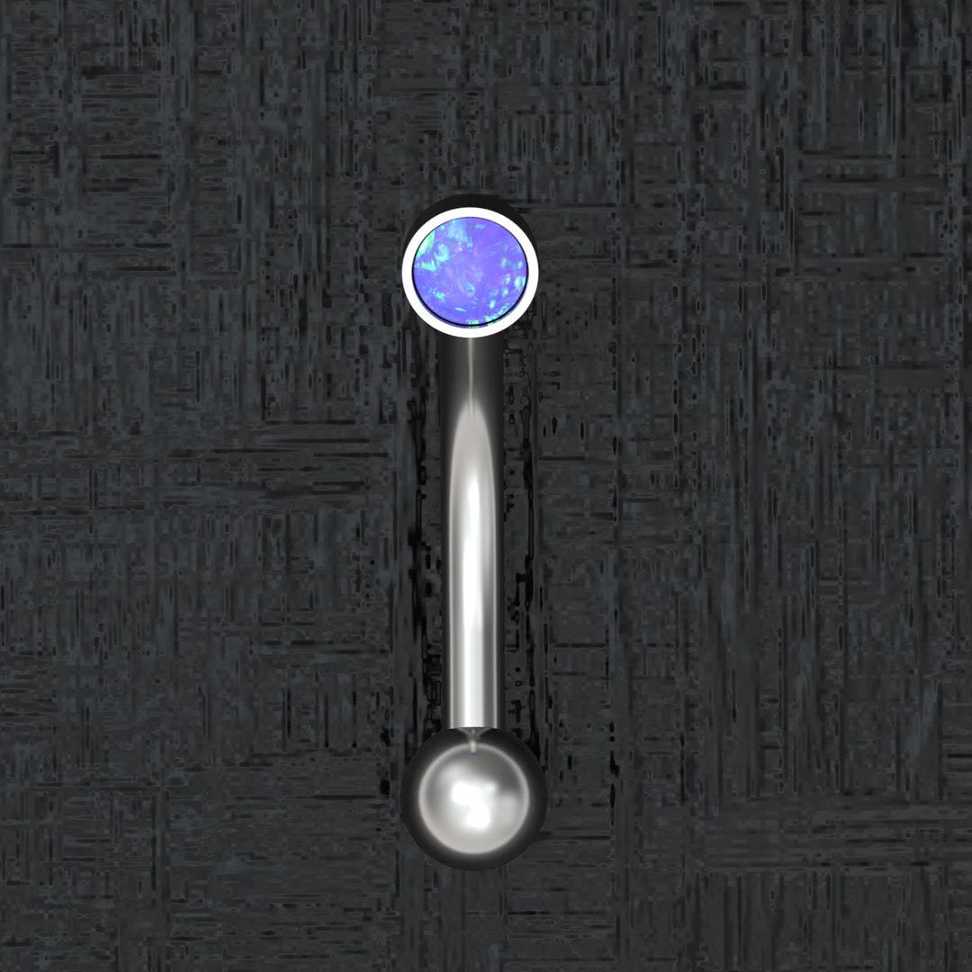 Titanium Rook Earring Opal, Eyebrow Piercing 16g 14g, Rook Jewelry ...