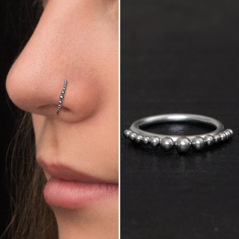 Surgical Steel Nose Ring Hoop, Nose Earring, Nostril Piercing, Nose ...