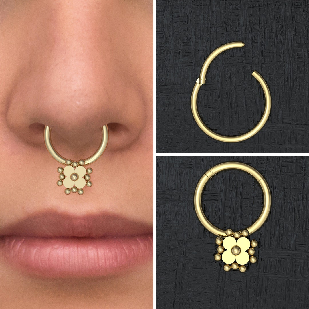 Septum Hoop Surgical Steel, Daith Piercing, Septum Ring, Daith Earring ...