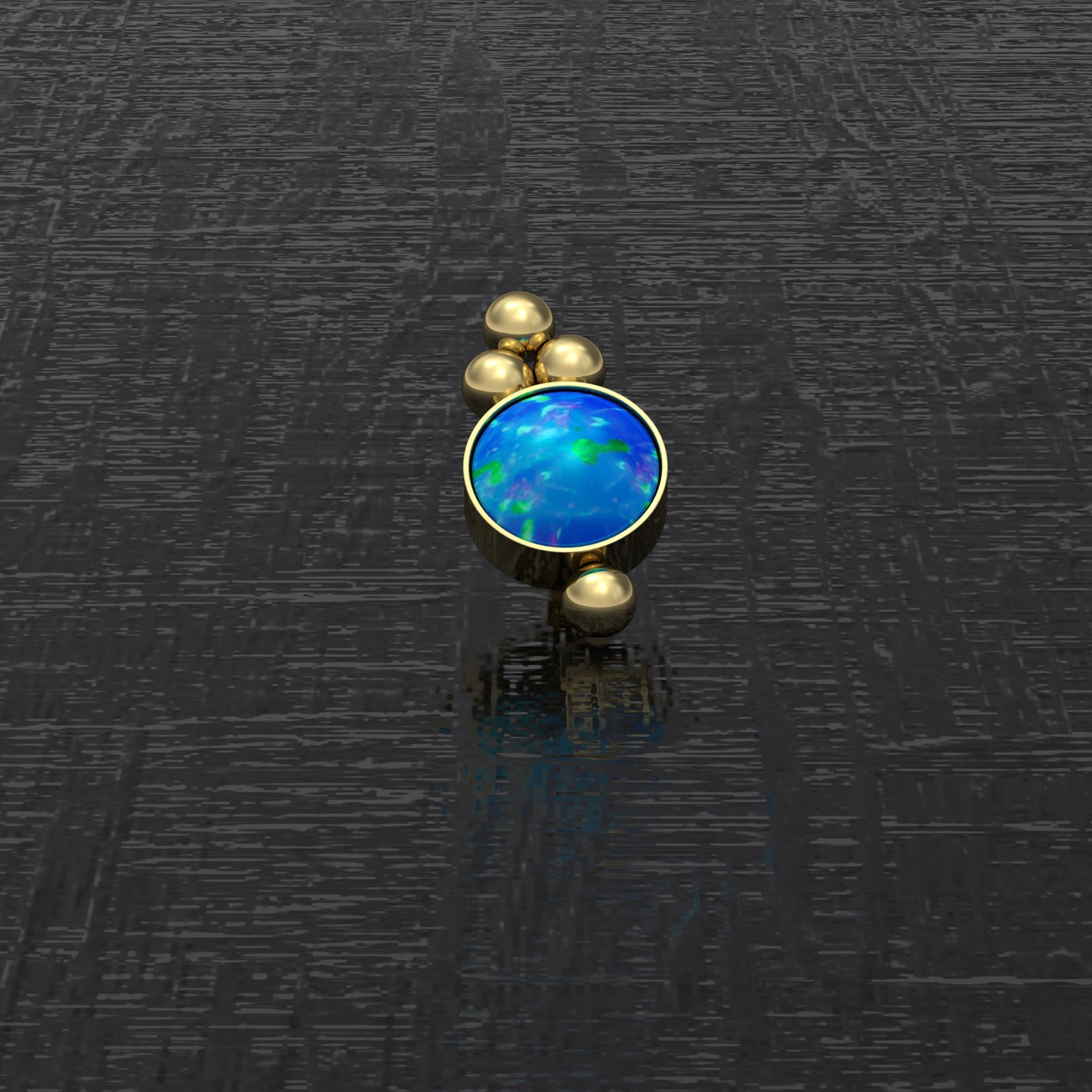 Surgical Steel Dermal Top Opal Internally Threaded Dermal - Etsy