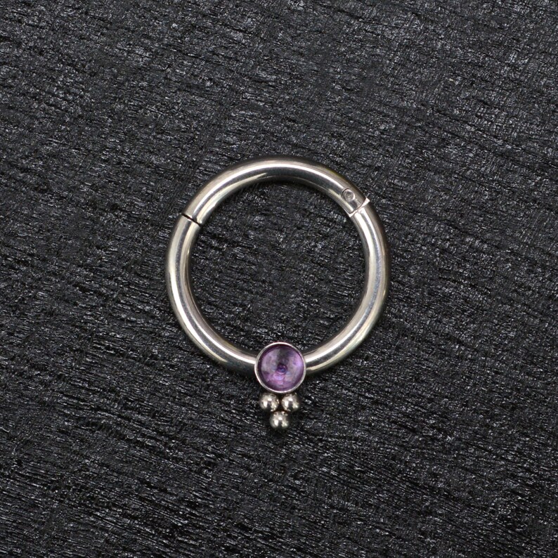 Titanium Daith Earring CZ Septum Ring Implant Grade Daith | Etsy