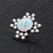 Internally Threaded Dermal Top Surgical Steel, Opal Dermal Piercing 16g ...